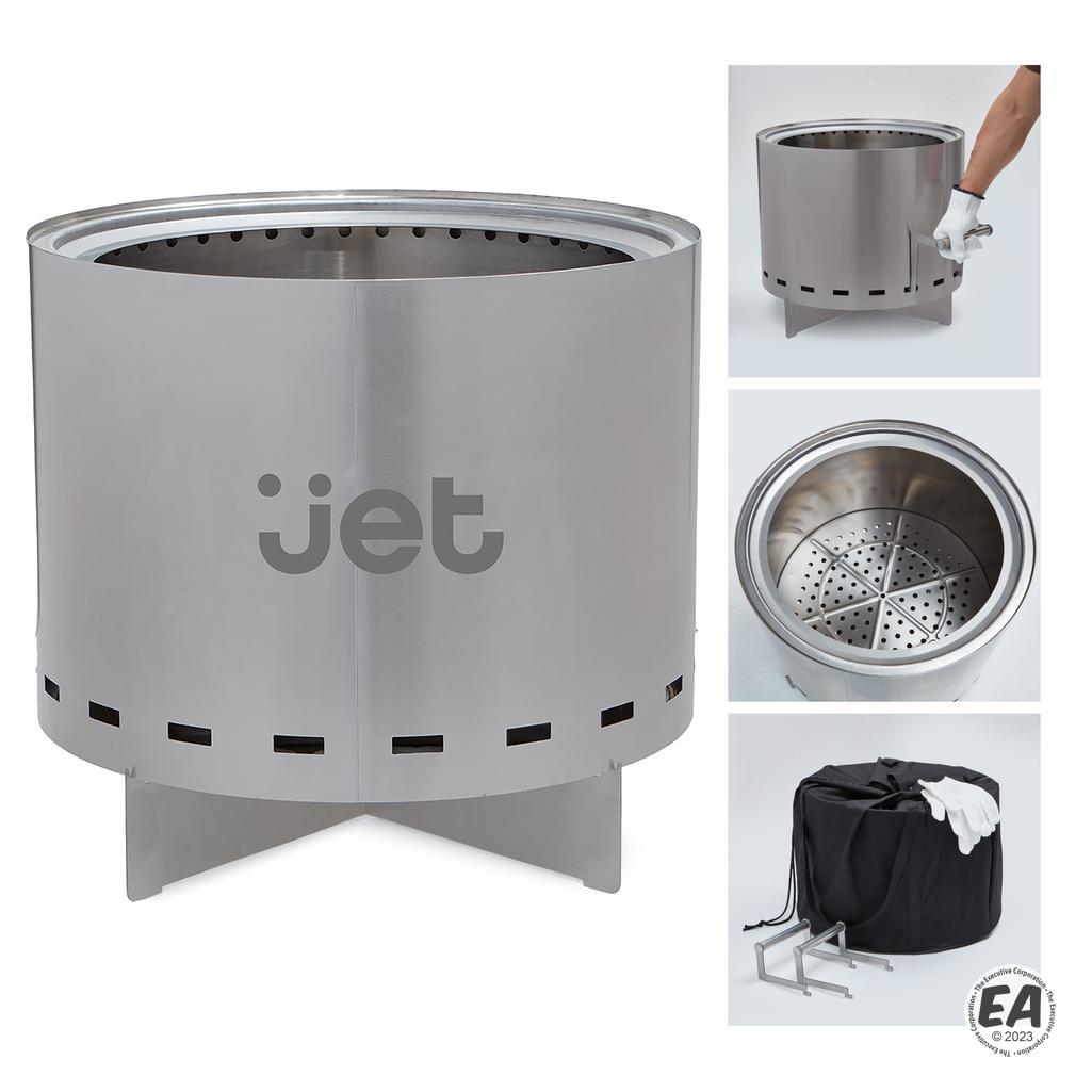 Branded Portable 30 Stainless Steel Fire Pit | Promotional BBQ Sets ...