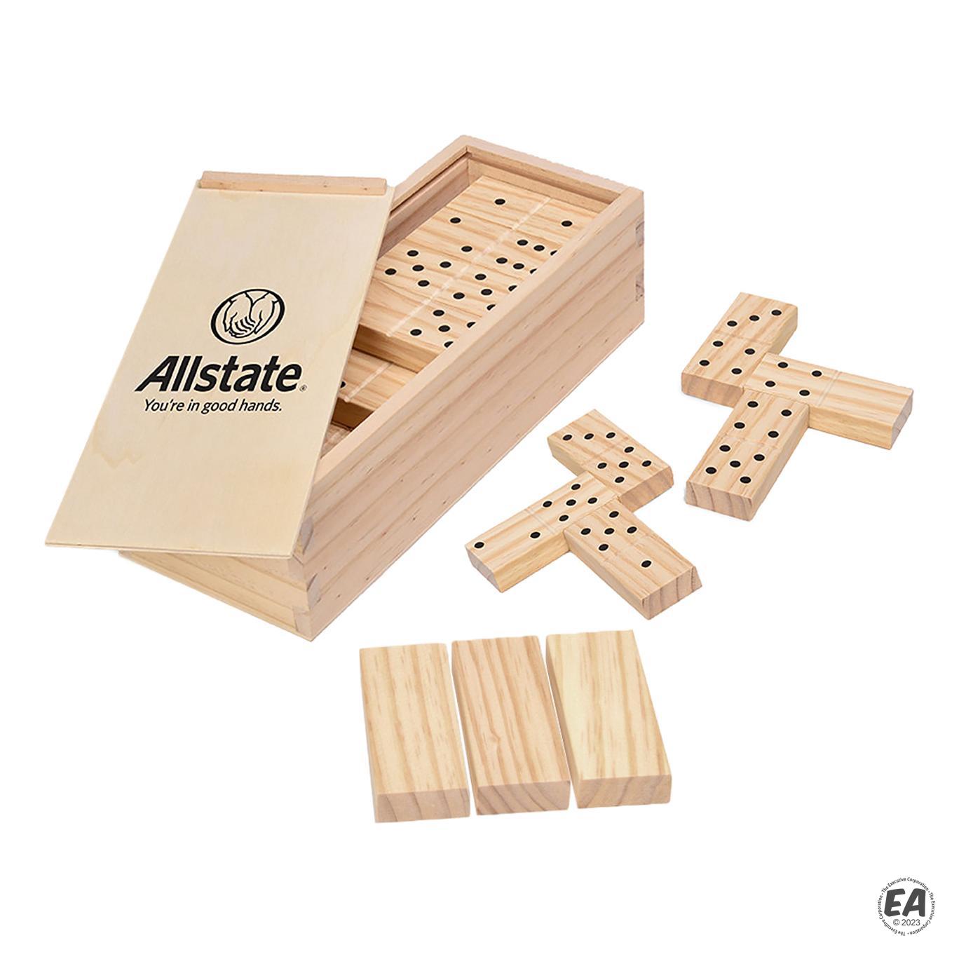 Promotional Wooden Domino Game Set | Branded Executive Games ...