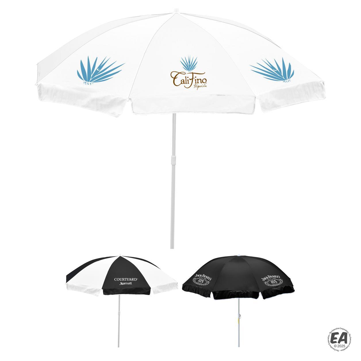 Promotional Beach Umbrella 72 Arc | Branded Patio Umbrellas ...