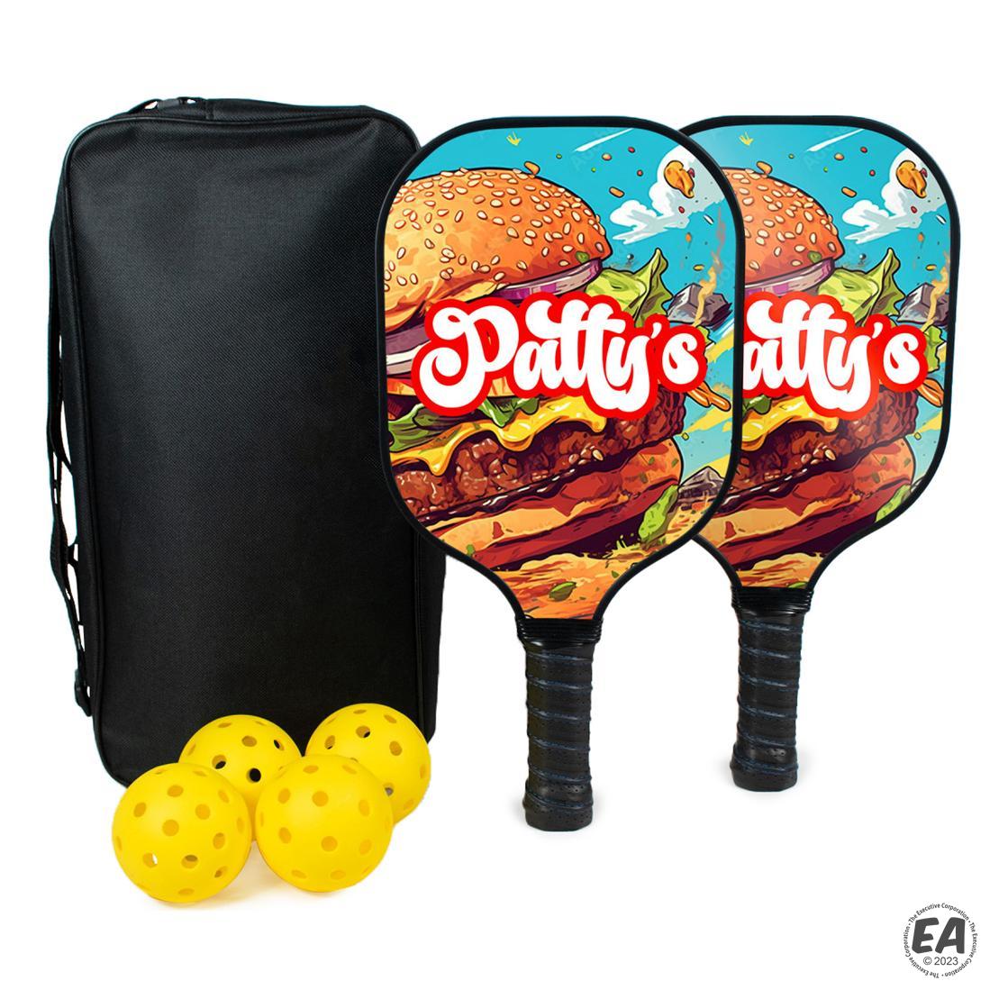 Customized Fiberglass Pickleball Paddle Set Game | Branded Games ...