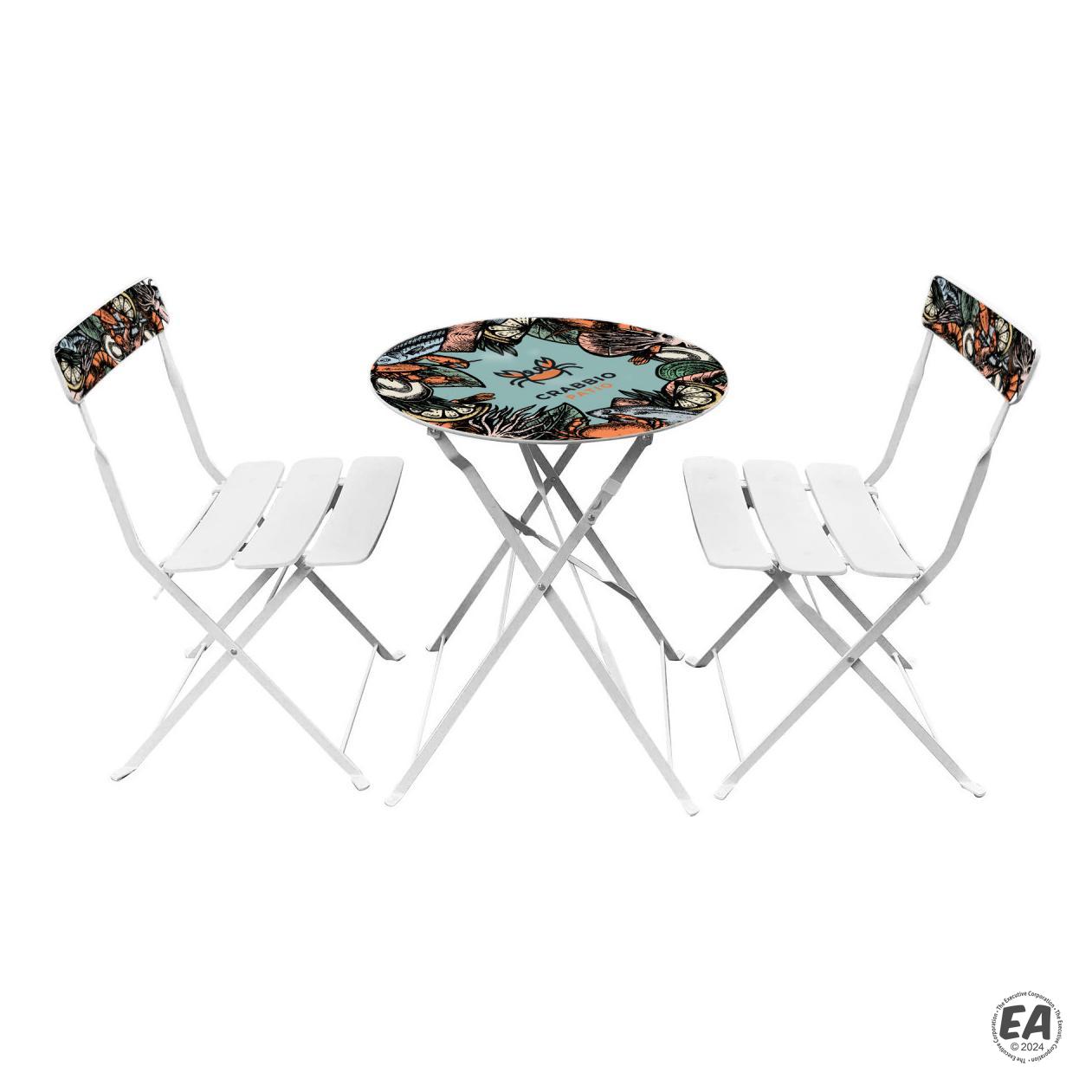 Customized Bistro Table with 2 Chairs Set | Branded Picnic Supplies ...