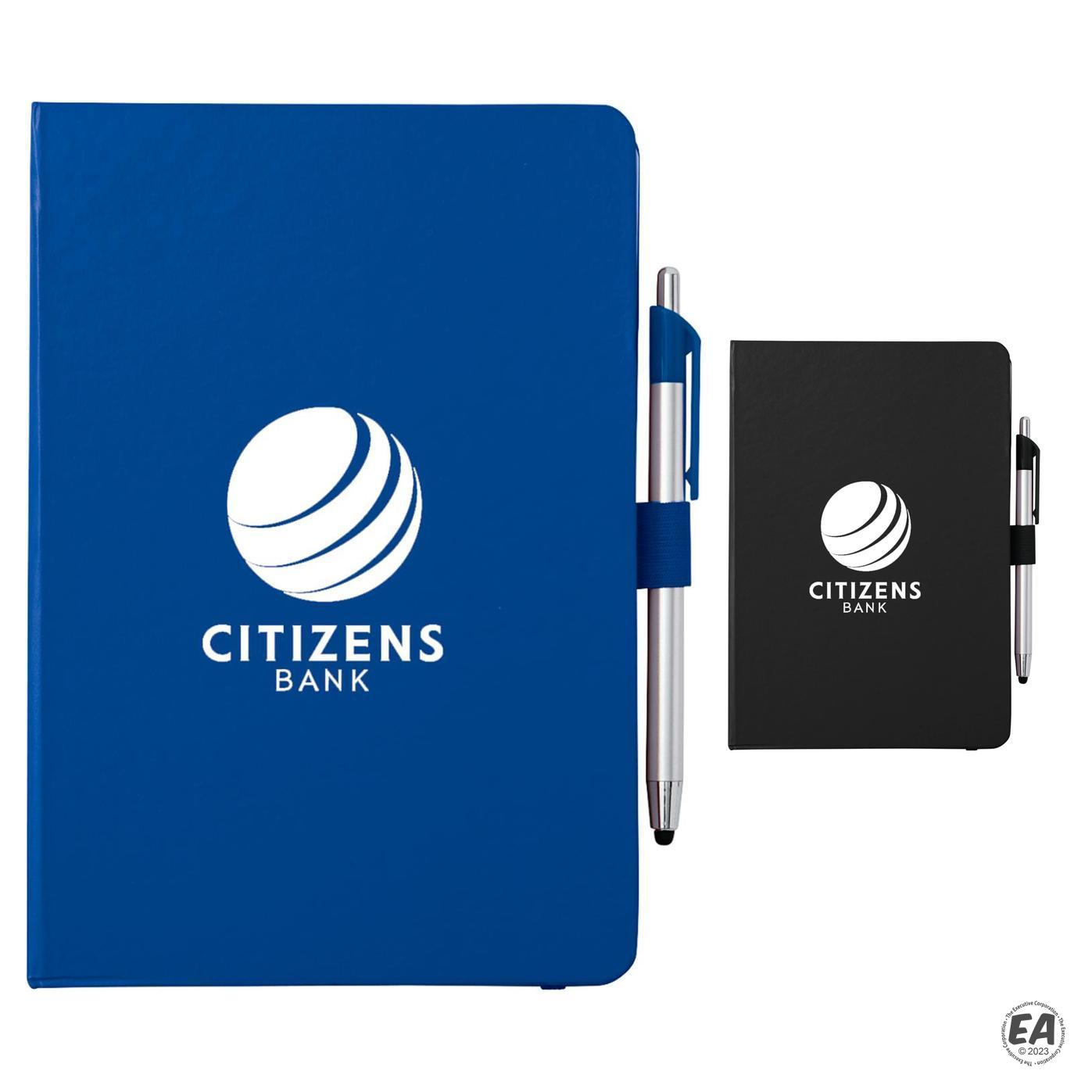 Promotional Crown Journal 6x8.5 with Pen-Stylus | Customized Notebook ...