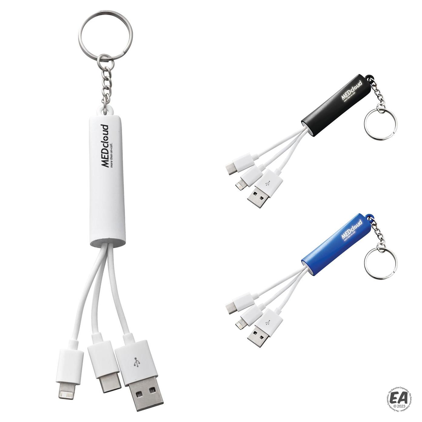 Customized Route Light Up Logo 3-in-1 Cable | Promotional Charging ...