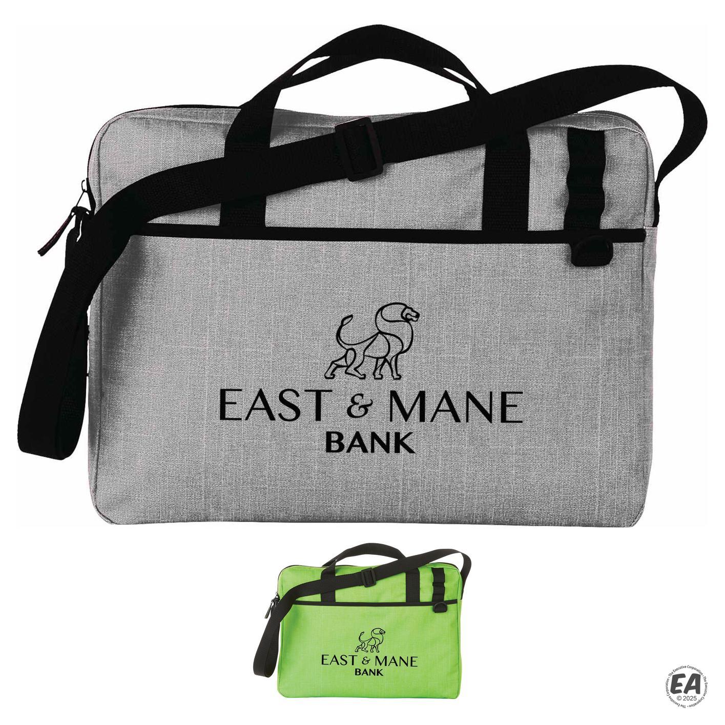 Customized Heather Briefcase Messenger Bag | Promotional Messenger ...