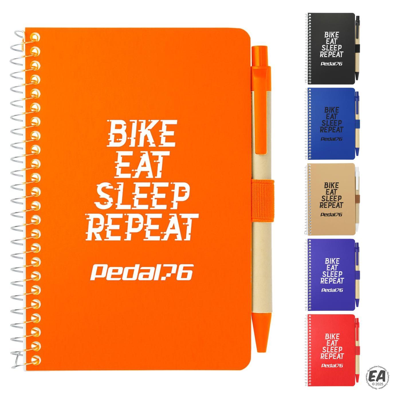 Promotional FSC Mix Pocket Spiral Notebook with Pen 4x6 | Customized ...