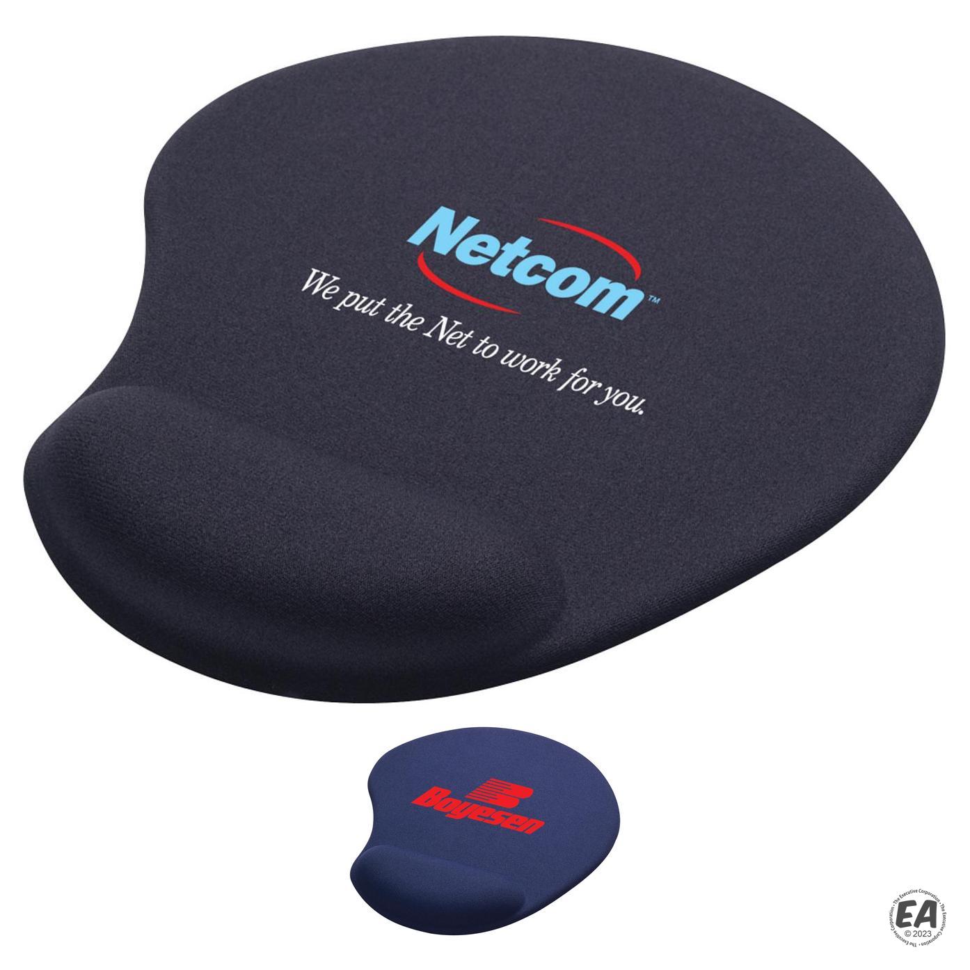 Branded Solid Jersey Gel Mouse Pad with Wrist Rest | Promotional Mouse ...