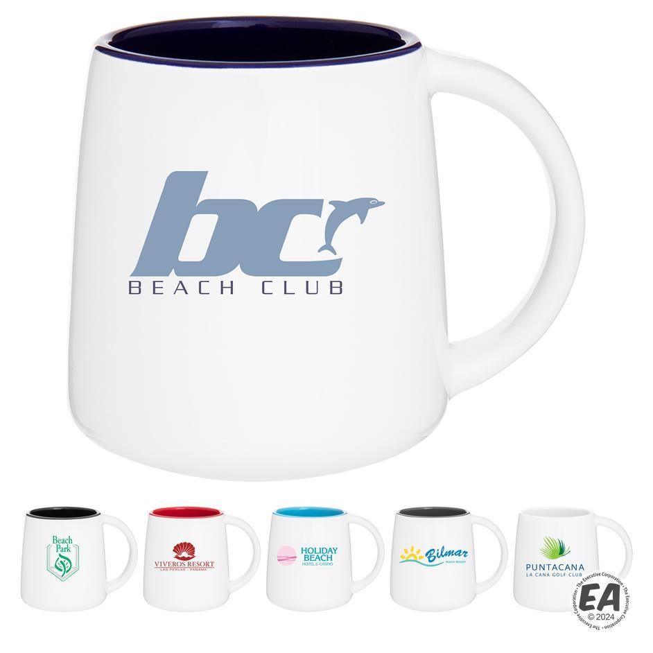 Customized 11 oz Belize Coffee Mug | Promotional Deep Etched Ceramic ...
