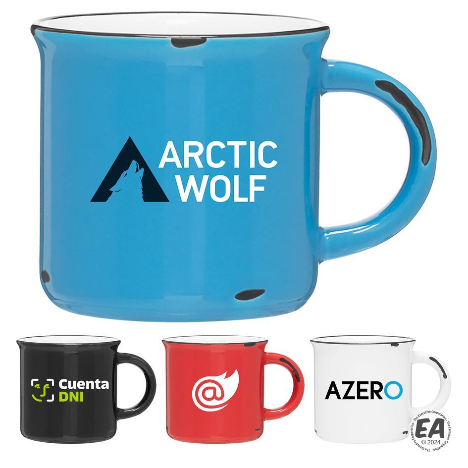 Promotional 15 oz Ventura Ceramic Distressed Coffee Mug | Branded ...