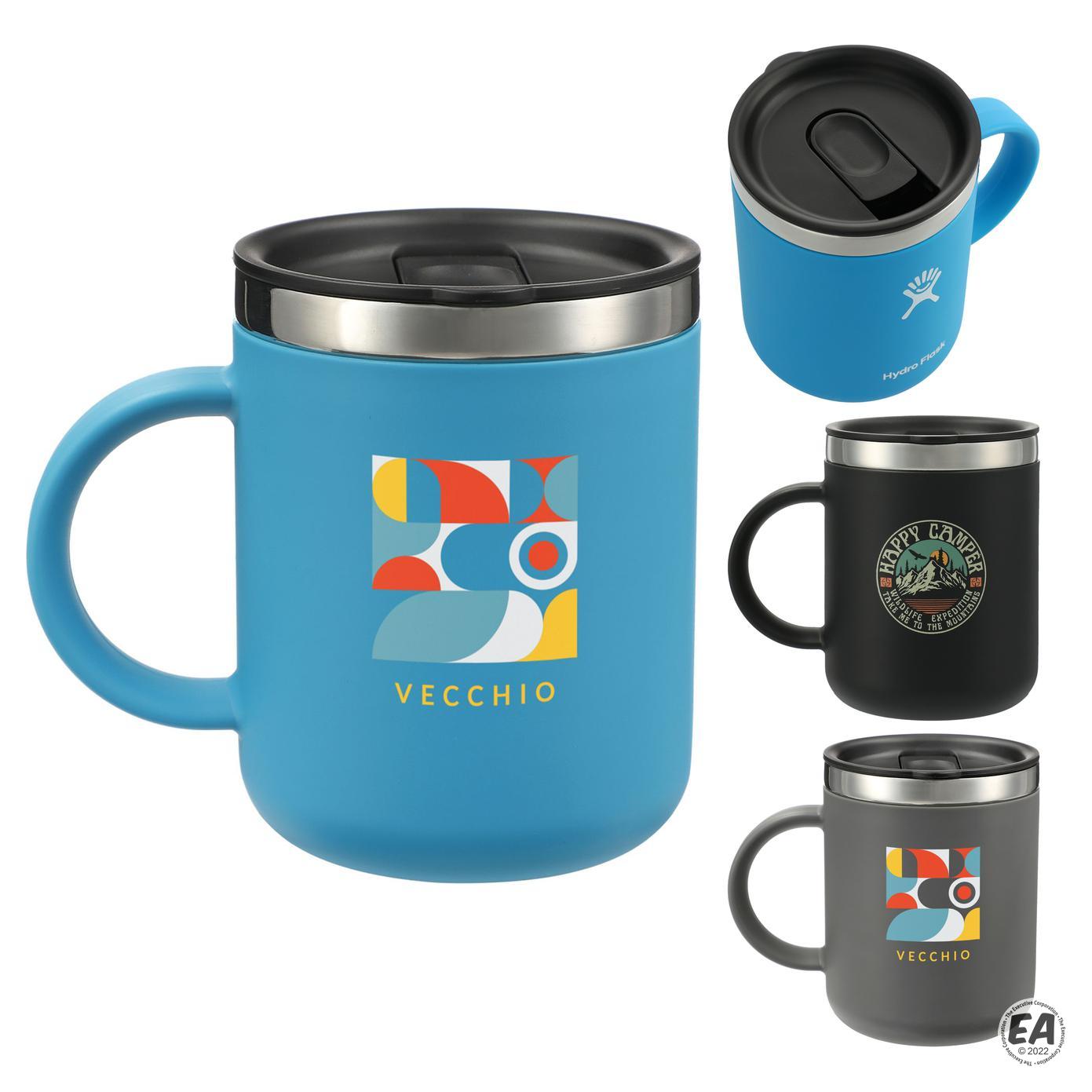 Branded Hydro Flask 12 oz Coffee Mug | Customized Travel Mugs | Custom ...