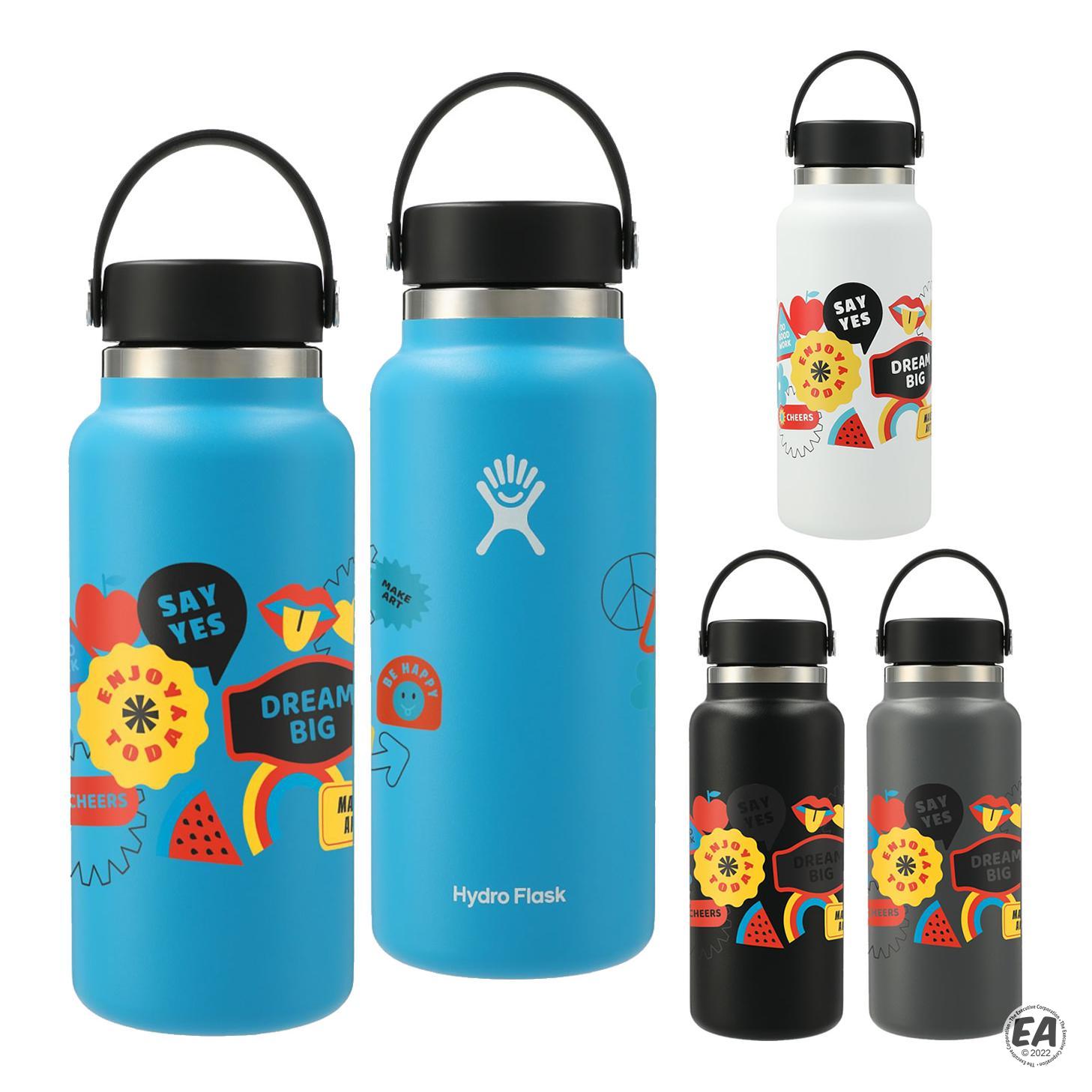 Customized Hydro Flask 32 oz Wide Mouth With Flex Cap | Promotional ...