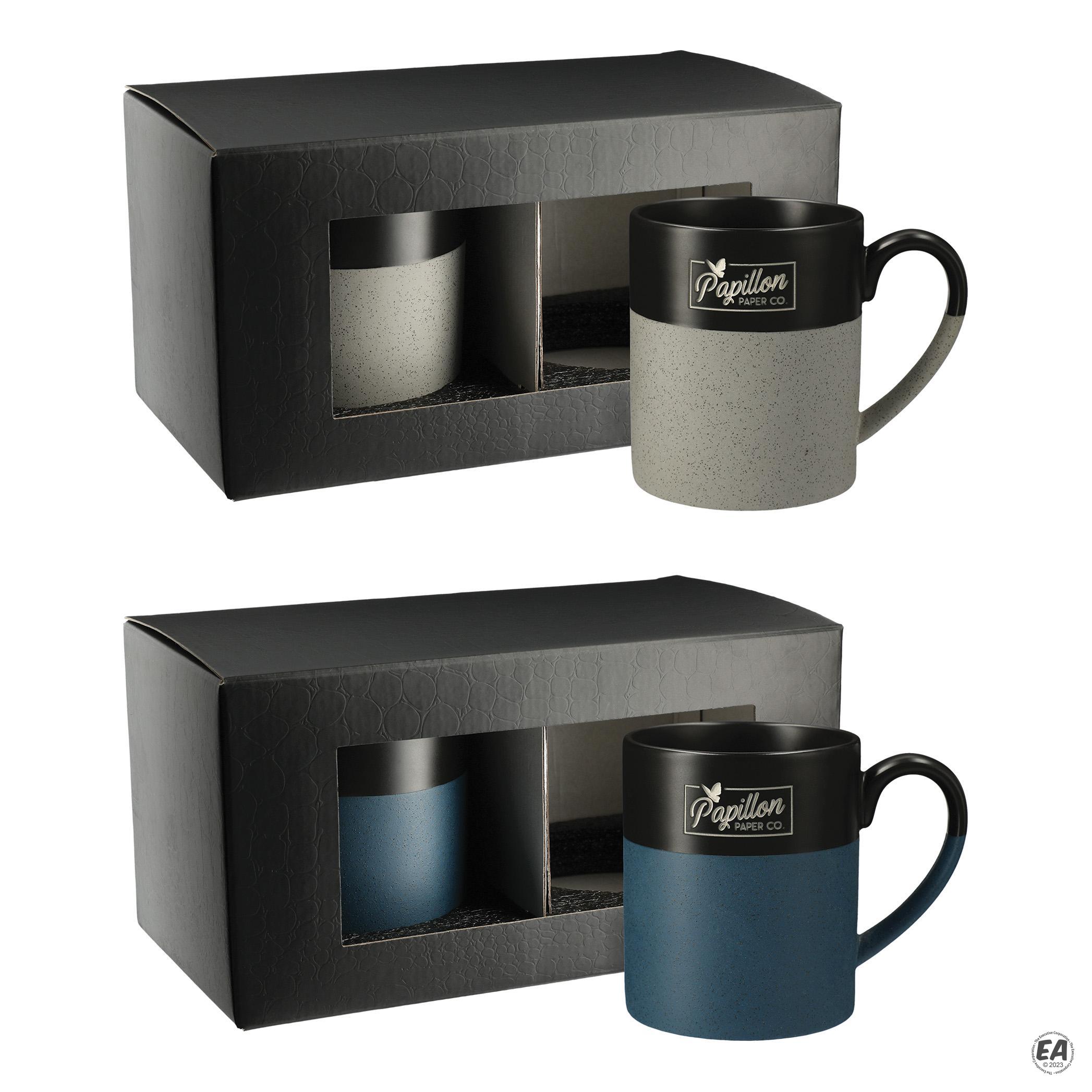 Custom Otis Ceramic Mug 2-in-1 Gift Set | Promotional Deep Etched ...