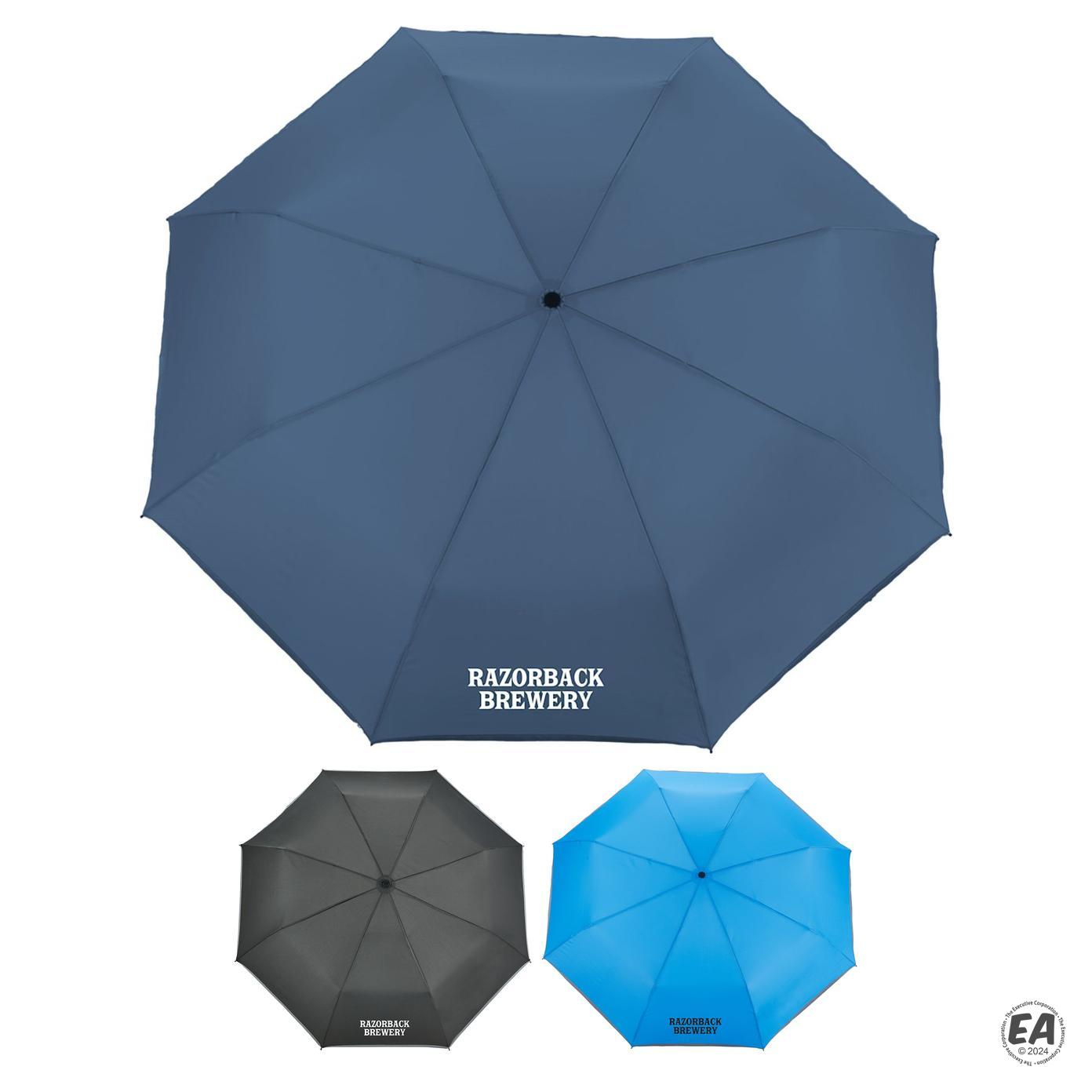 Custom 48-inch RPET Umbrella with Reflective Trim | Promotional ...