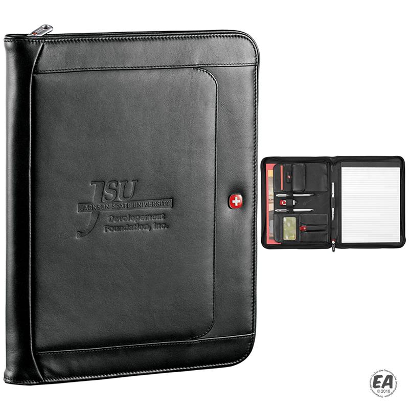 Promotional Wenger Executive Leather Zippered Padfolio | Customized ...