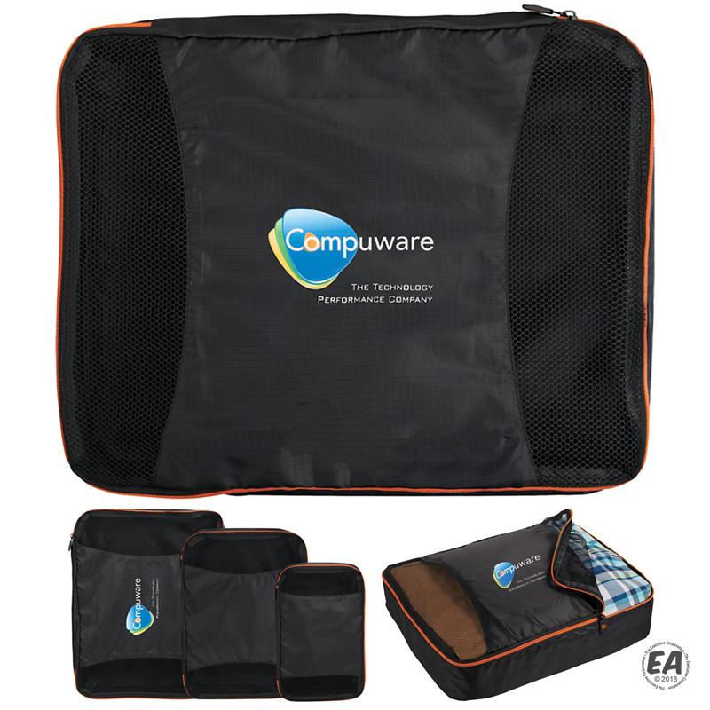 Customized BRIGHTtravels Set of 3 Packing Cubes | Branded Travel ...