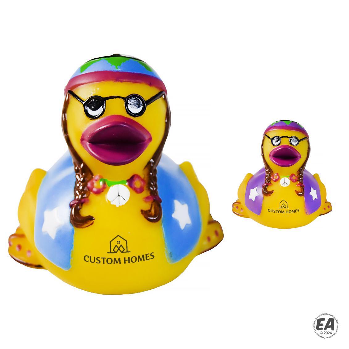 Customized Hippie Rubber Duck | Promotional Rubber Ducks | Custom ...