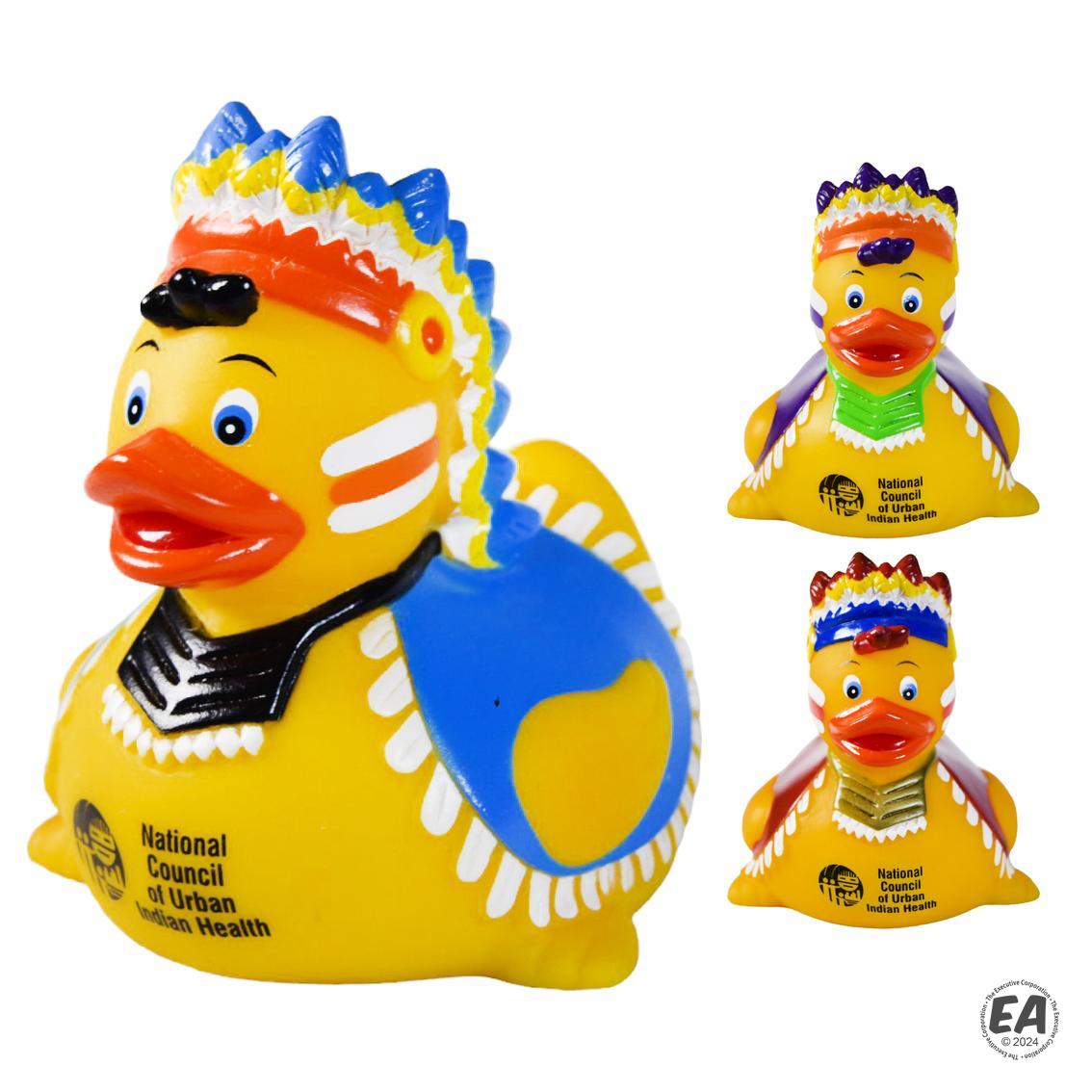 Customized Indian Chief Rubber Duck | Custom Rubber Ducks | Branded ...