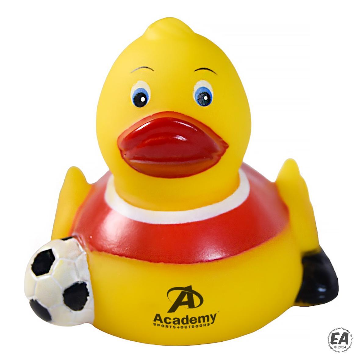Branded Sizzling Soccer Rubber Duck | Promotional Rubber Ducks ...