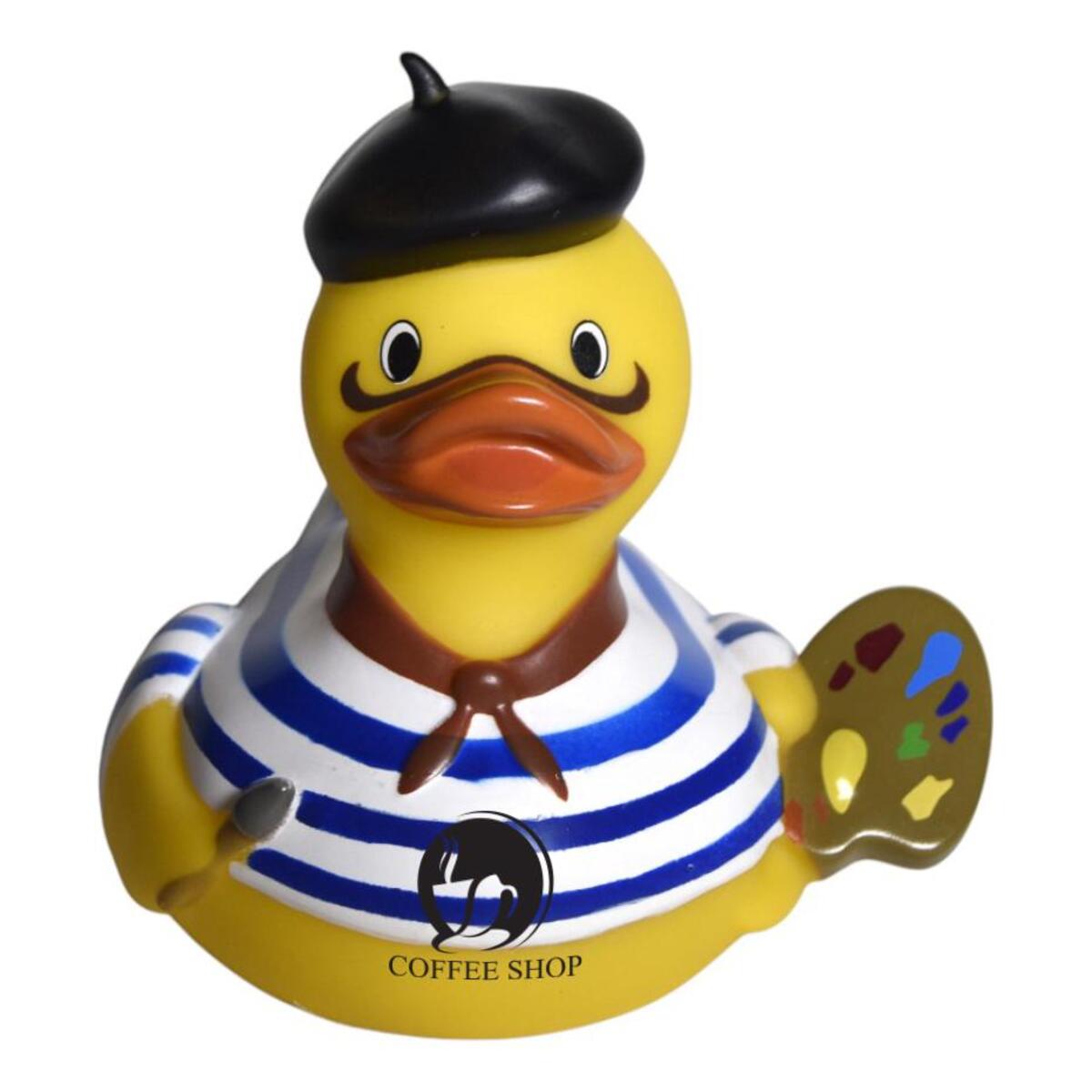 Customized Rubber French Artist Duck | Promotional Rubber Ducks ...