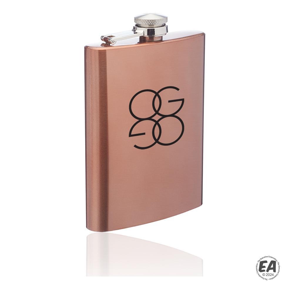 Promotional 8 oz. Copper Coated Gran Torino Hip Flasks | Branded Water ...