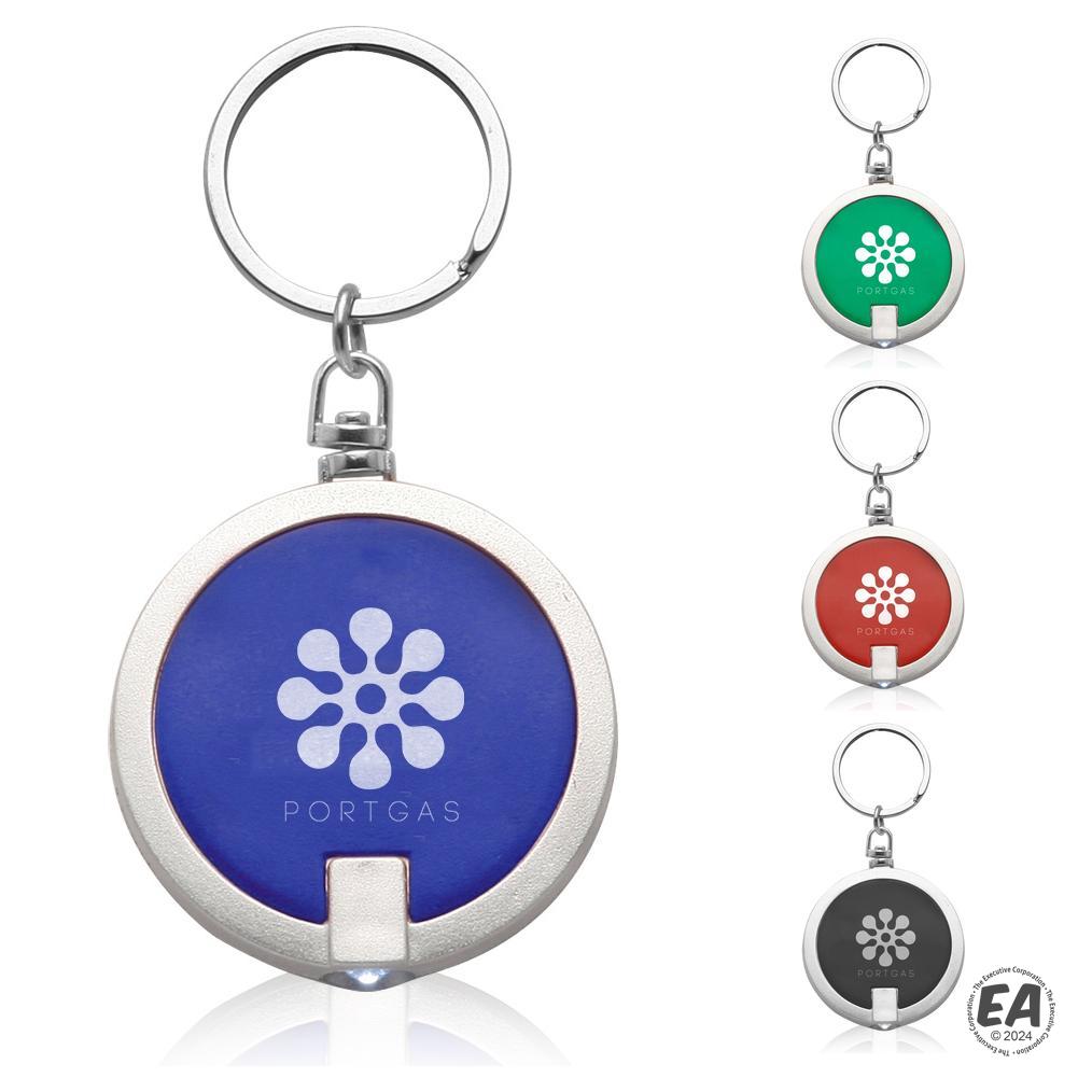 Promotional Round LED Keychain | Custom Flashlight Keychains ...