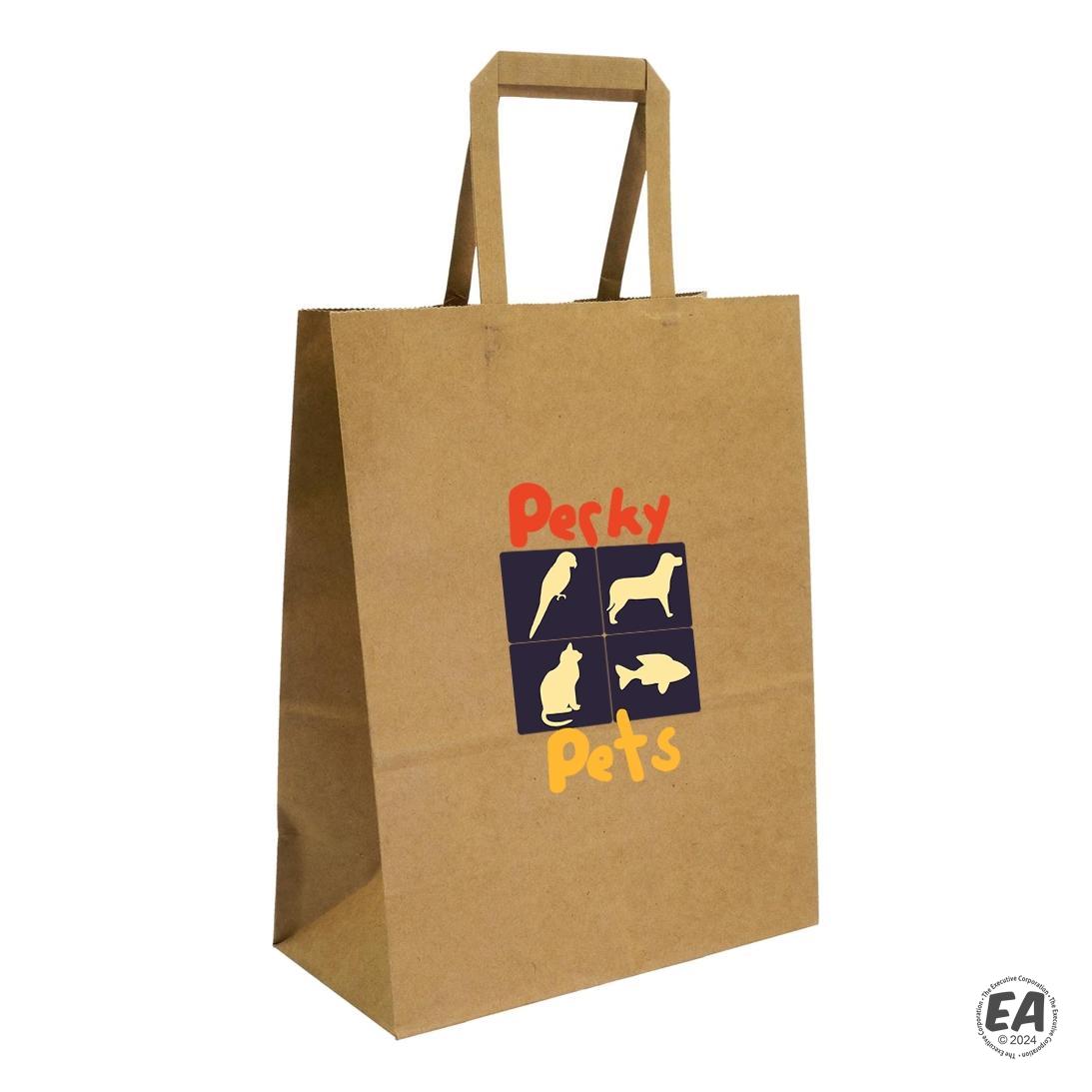 Promotional Medium Kraft FSC Paper Bag 8x10.5x4.75 | Customized Matte ...