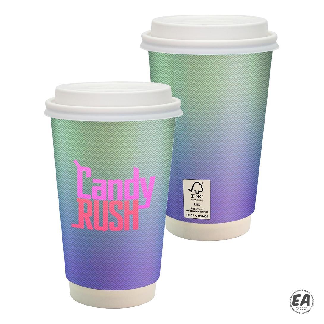 Promotional 16 oz. Full Color Paper Cup with Lid | Customized Paper ...