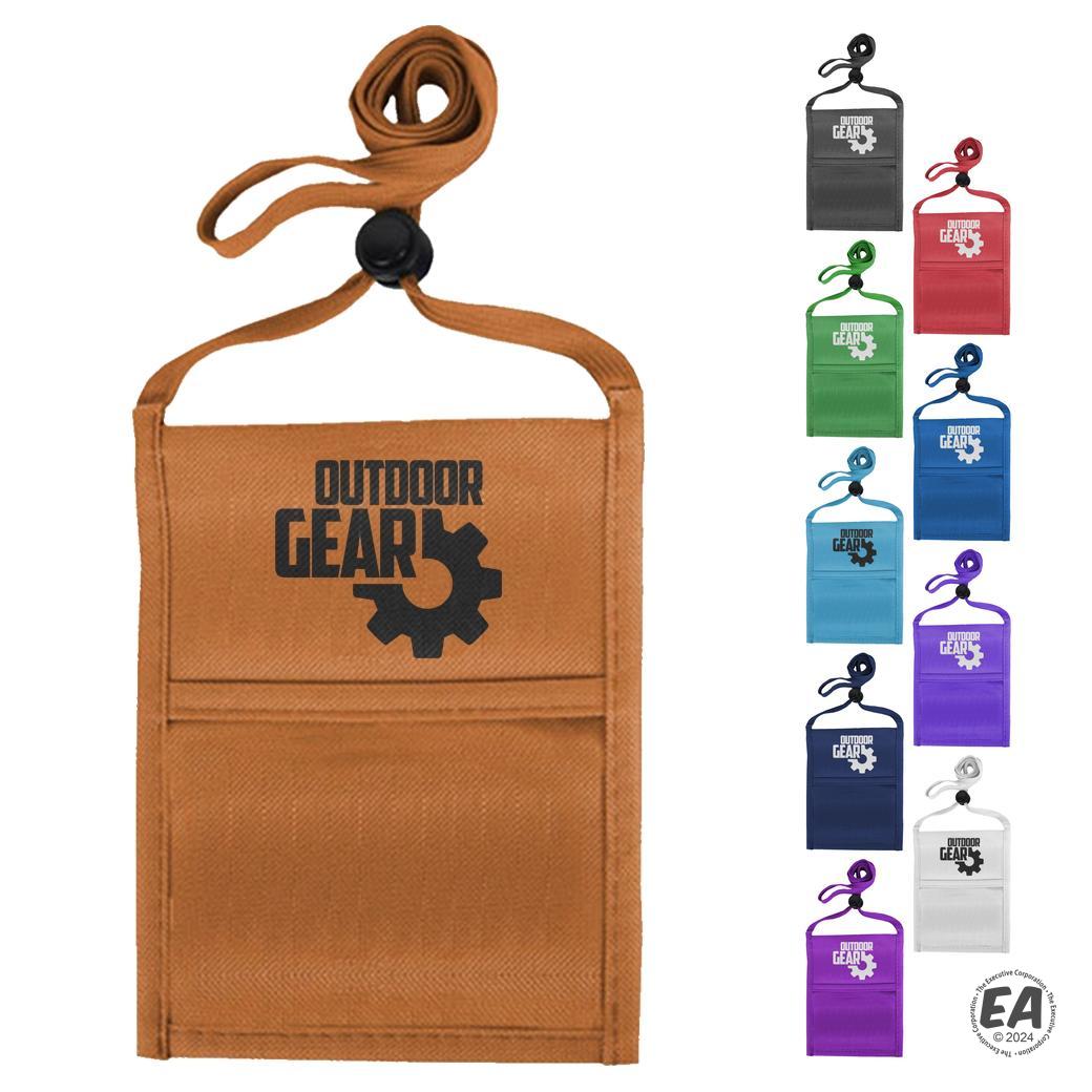 Custom Economy Single Pocket Neck Wallet | Promotional Pocket Wallets ...