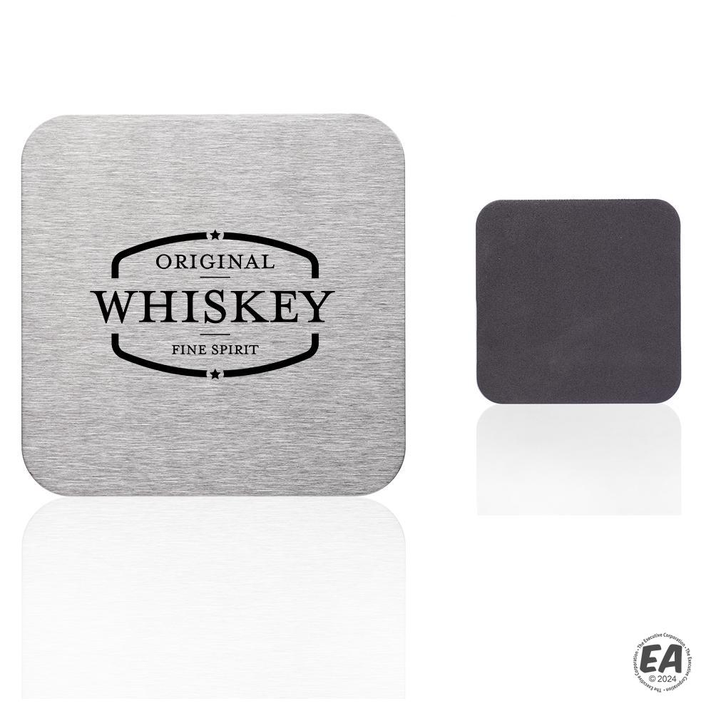Branded Carson Stainless Steel Square Coaster | Customized Coasters ...