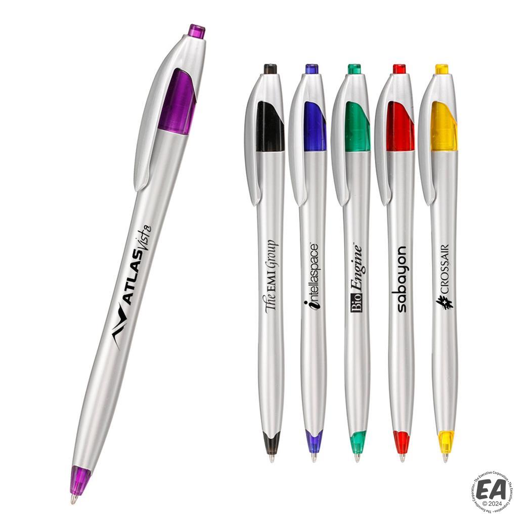 Custom Retractable Ballpoint Pen | Customized Plastic Click Pens ...