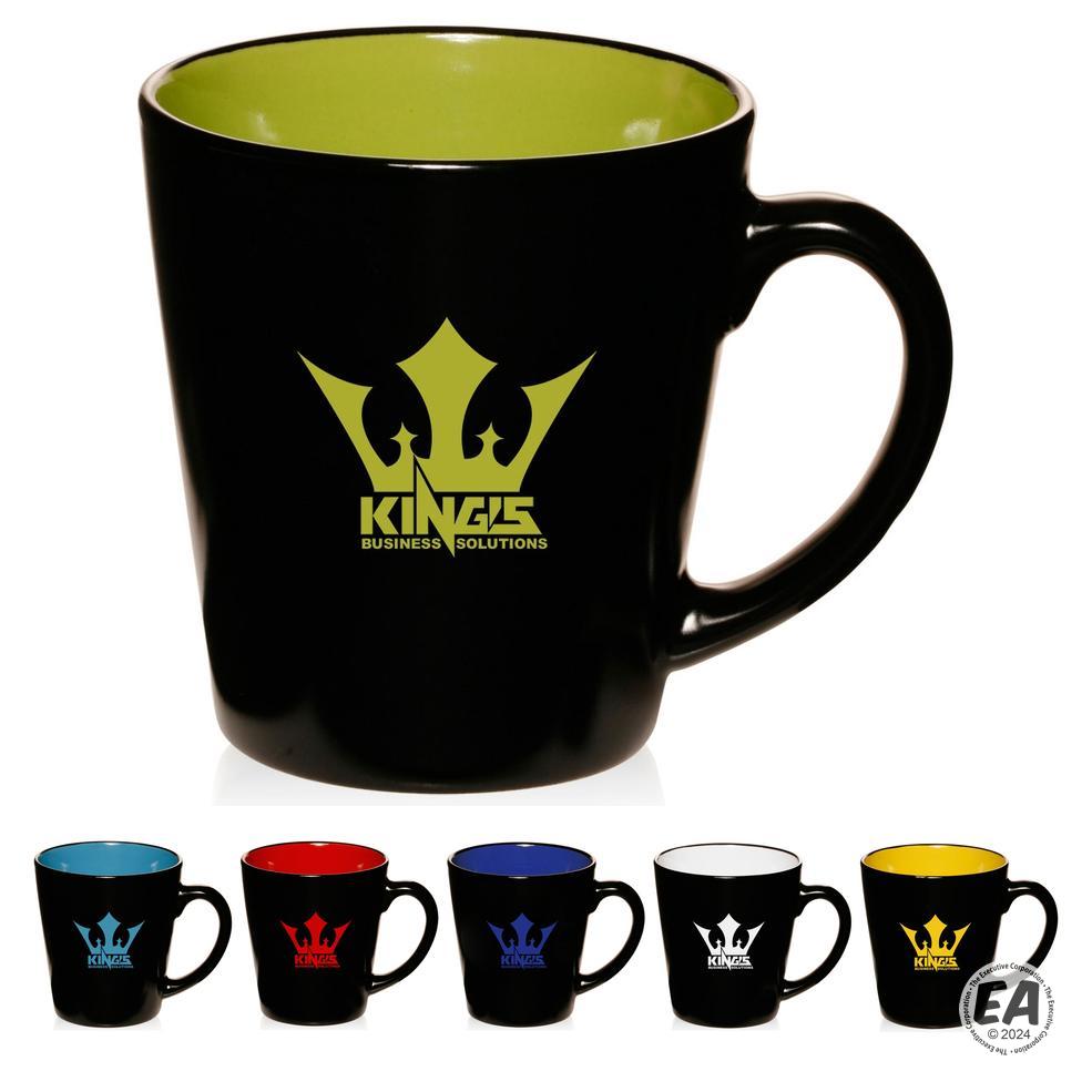 Promotional 12 oz. Two -Tone Latte Mug | Customized Bistro Mugs ...