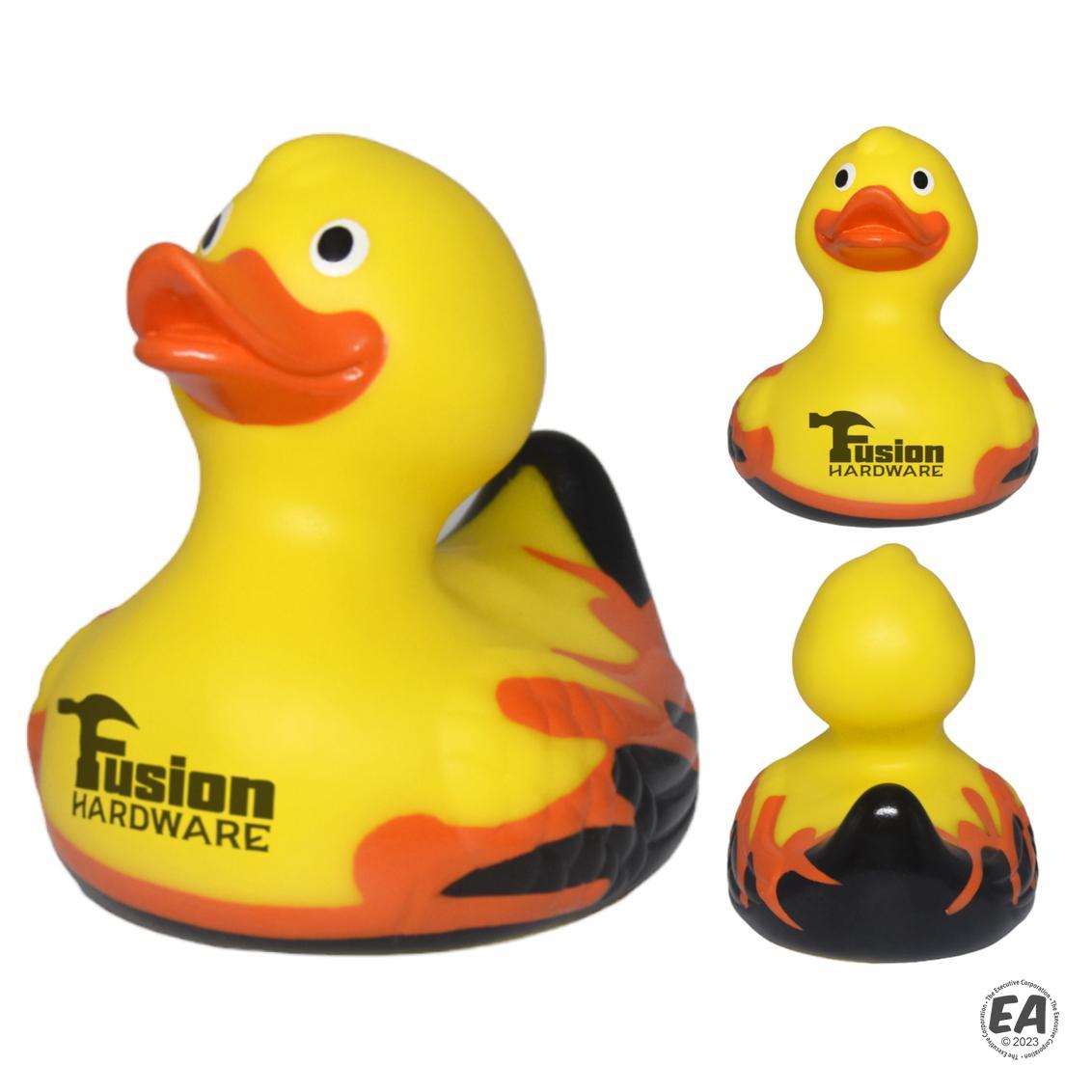 Branded Flame Rubber Duck | Customized Rubber Ducks | Promotional Flame ...