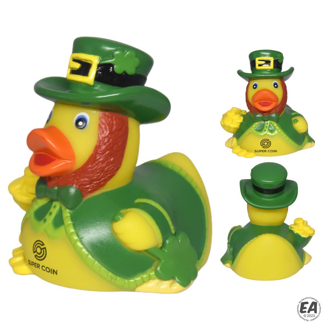 Customized Lucky Leprechaun Rubber Duck | Promotional Rubber Ducks ...