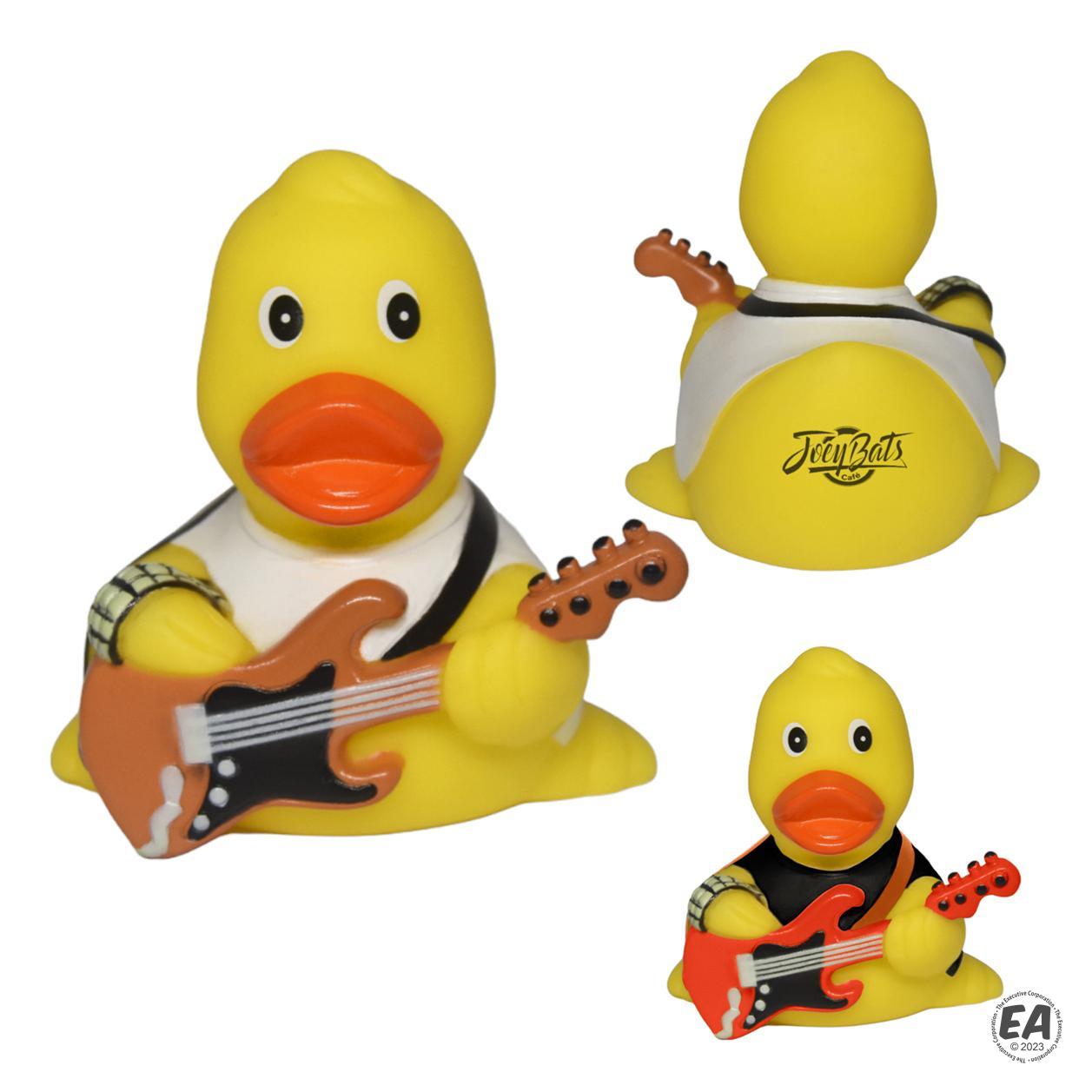 Customized Rock-N-Roll Guitar Player Rubber Duck | Promotional Rubber ...
