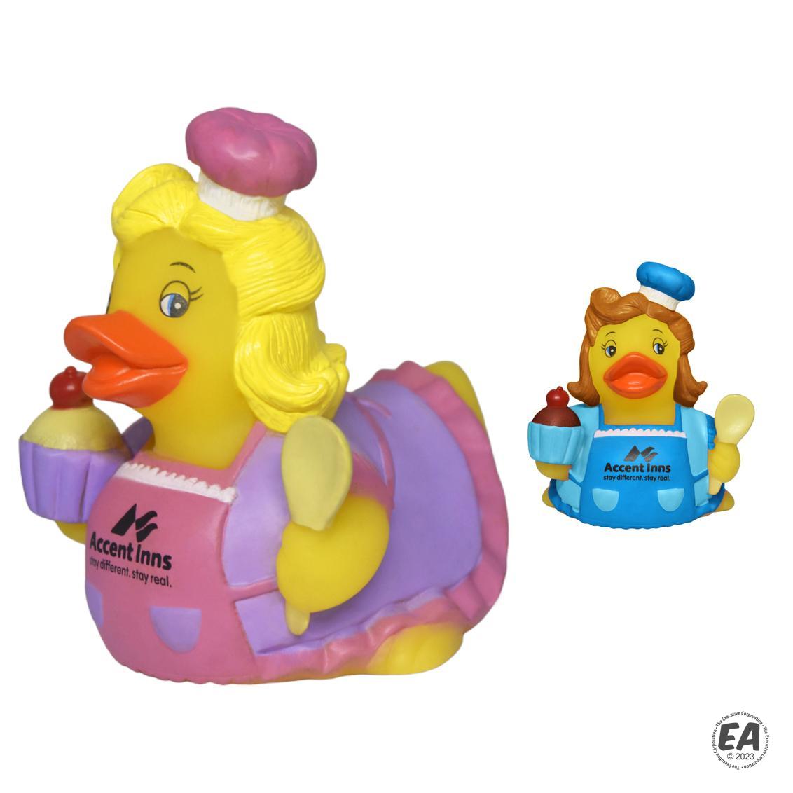 Custom Sweet Baker Rubber Duck | Promotional Rubber Ducks | Branded ...