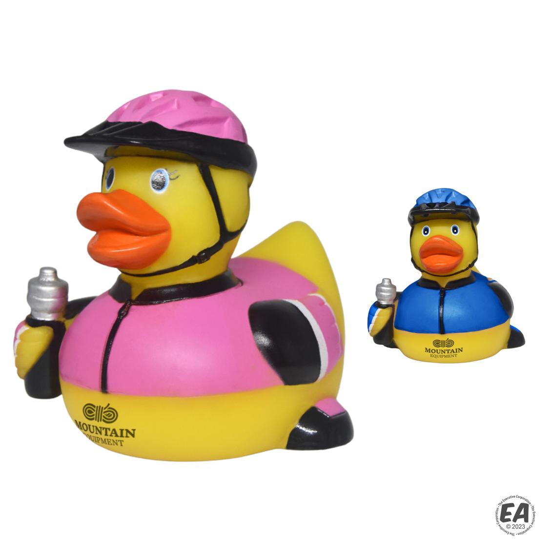 Promotional Bicyclist Rubber Duck | Customized Rubber Ducks | Custom ...