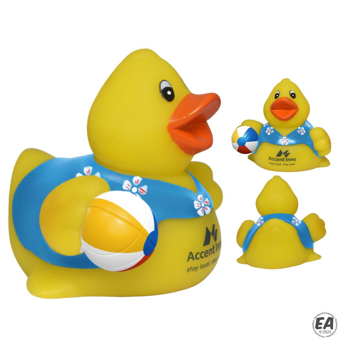 Promotional Beach Party Rubber Duck with Ball Rubber Duck | Customized ...