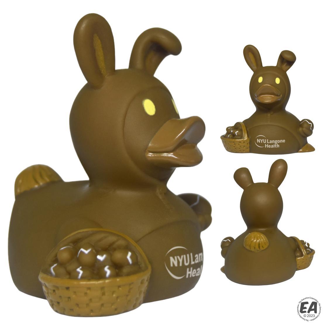 Customized Chocolate Easter Bunny Rubber Duck | Branded Rubber Ducks ...