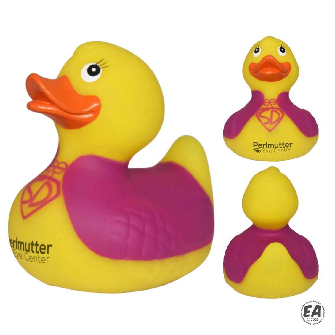 Customized Pink Super Girl Rubber Duck | Custom Rubber Ducks | Branded ...
