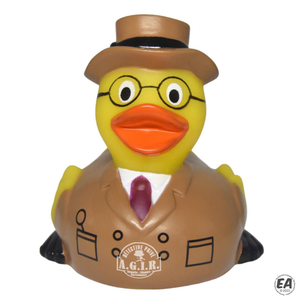 Promotional Brown Suit Private Detective Rubber Duck | Customized ...