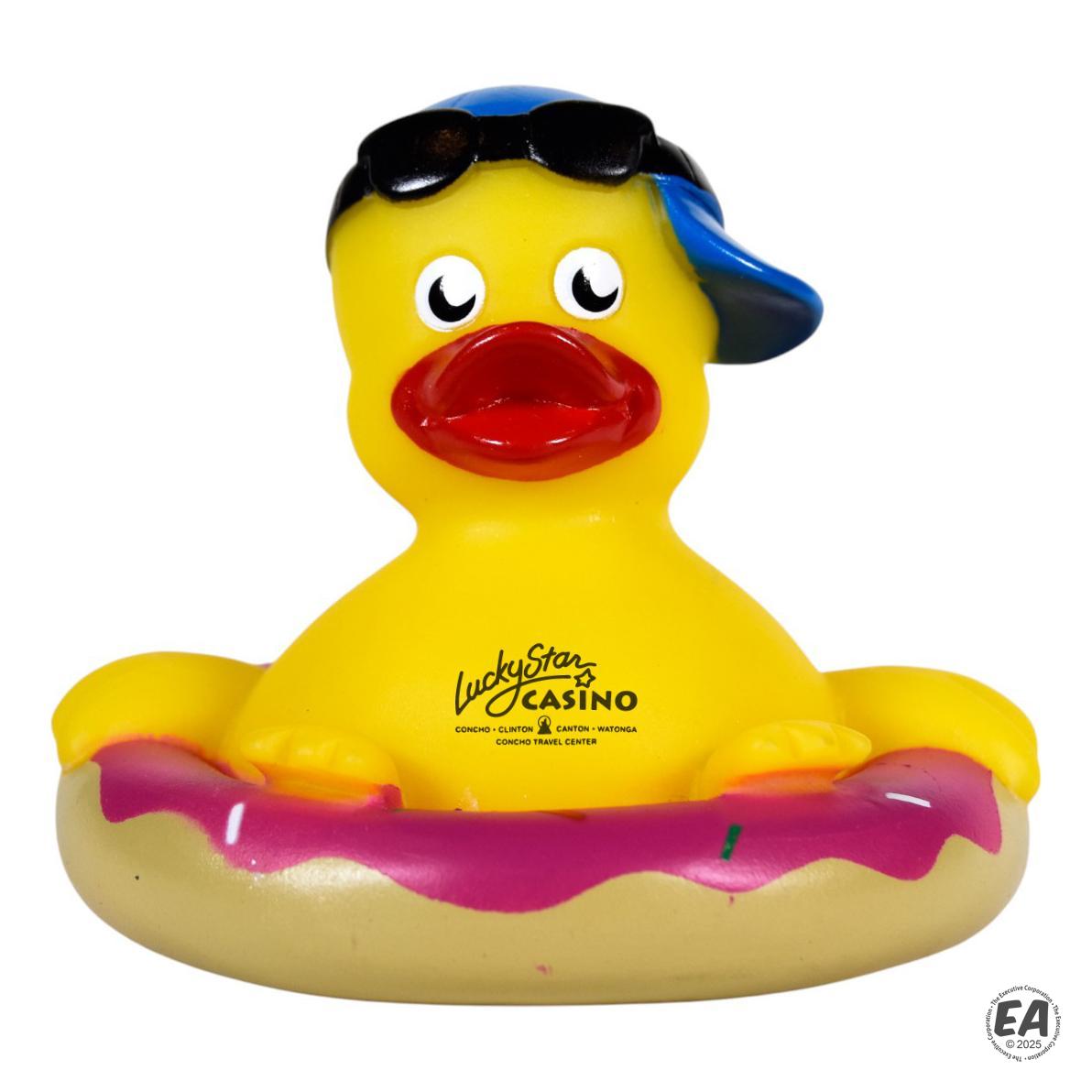 Customized Donut Rubber Duck | Promotional Rubber Ducks | Branded Donut ...