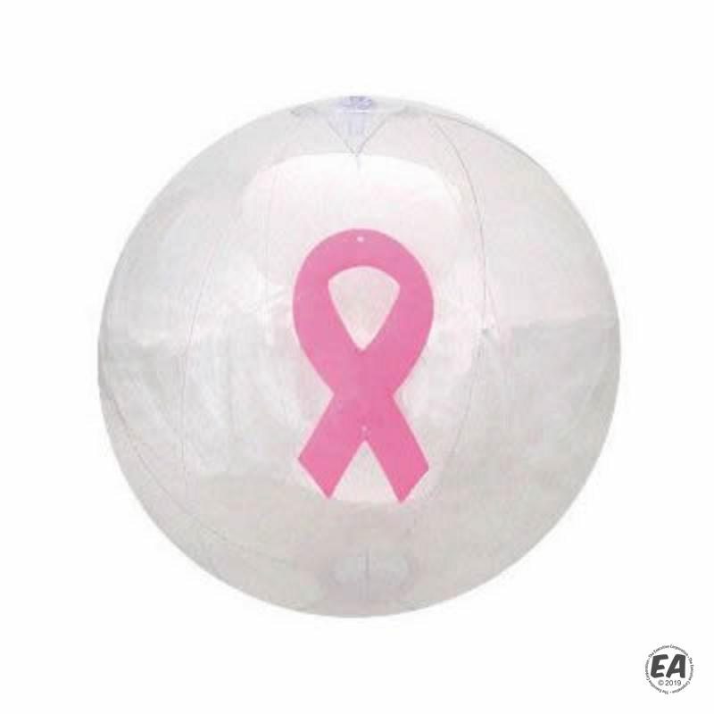Promotional 16 Inflatable Clear Beach Ball w/ Pink Ribbon INSERT ...
