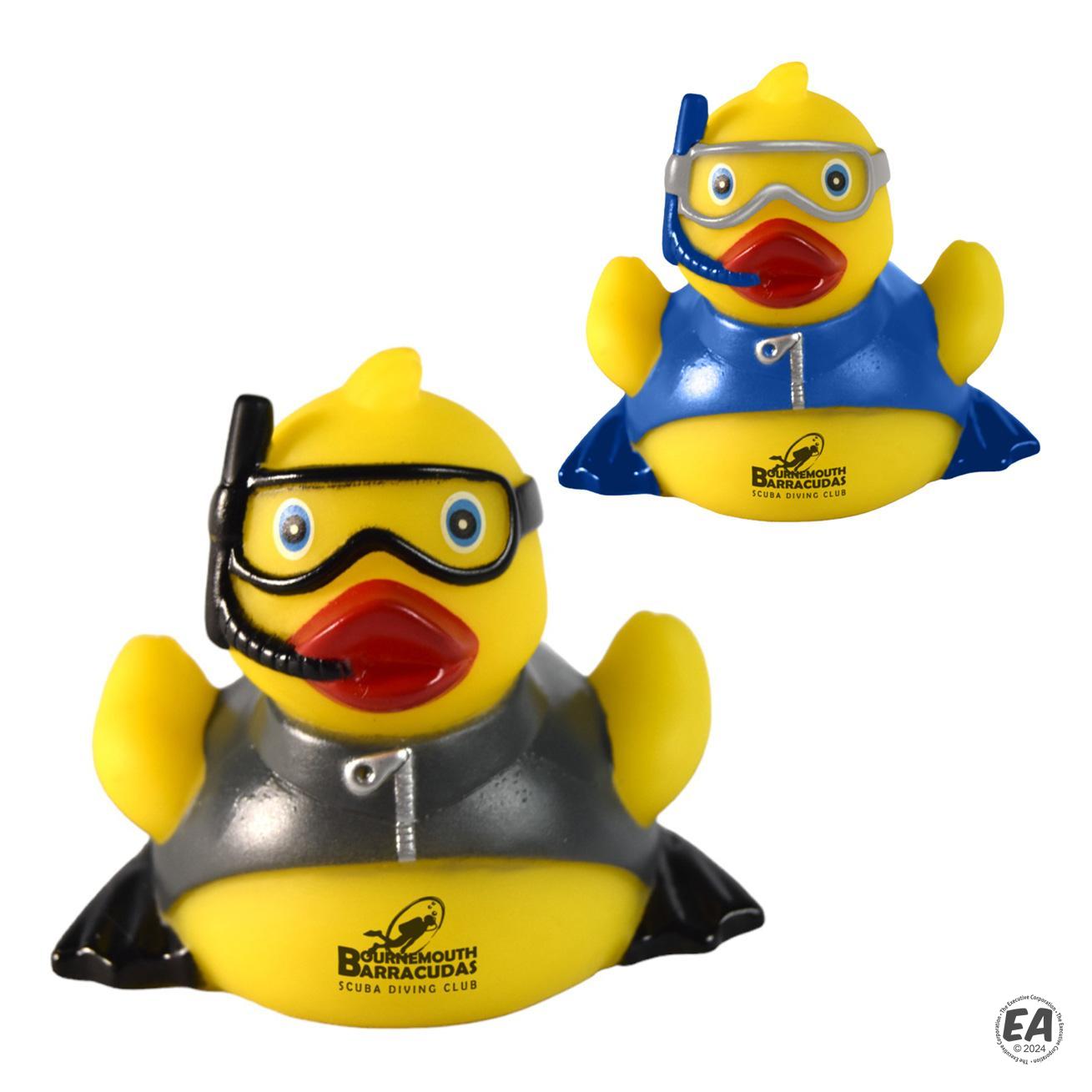 Customized Rubber Snorkeling Flipper Duck | Promotional Rubber Ducks ...