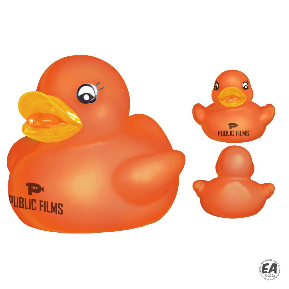 Customized Transparent Orange Mini Rubber Duck | Custom Rubber Ducks ...