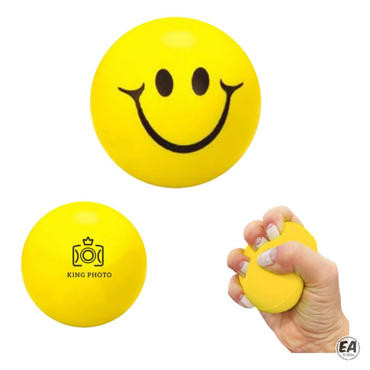 Custom Smiley Face Stress Ball | Promotional Stress Relievers | Branded ...
