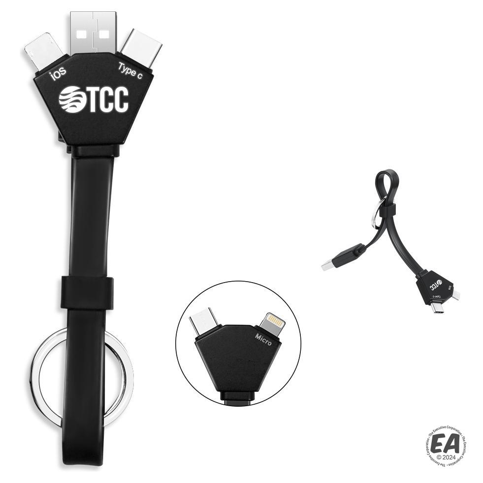 Customized Kelso 22cm length TPE 3in1 Charging Cables with USB tip ...