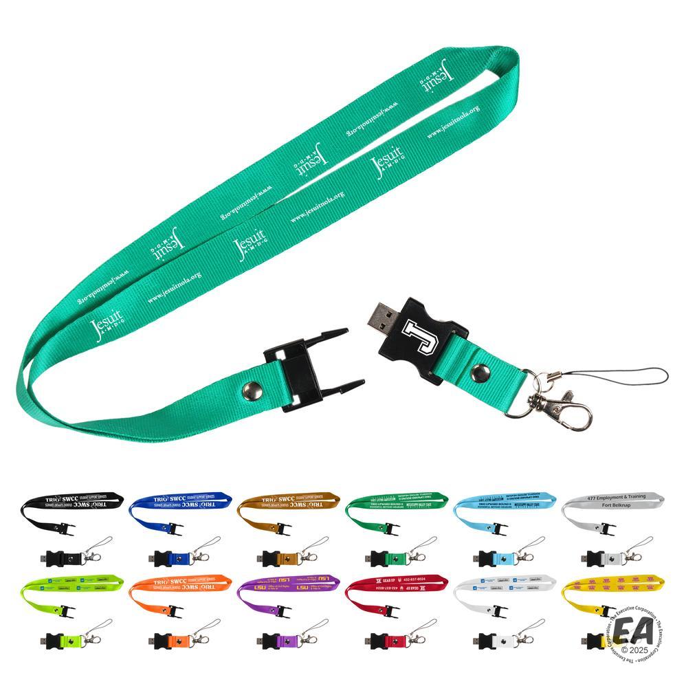 Customized Berkeley Printed Lanyard & USB Flash Drive 256MB ...
