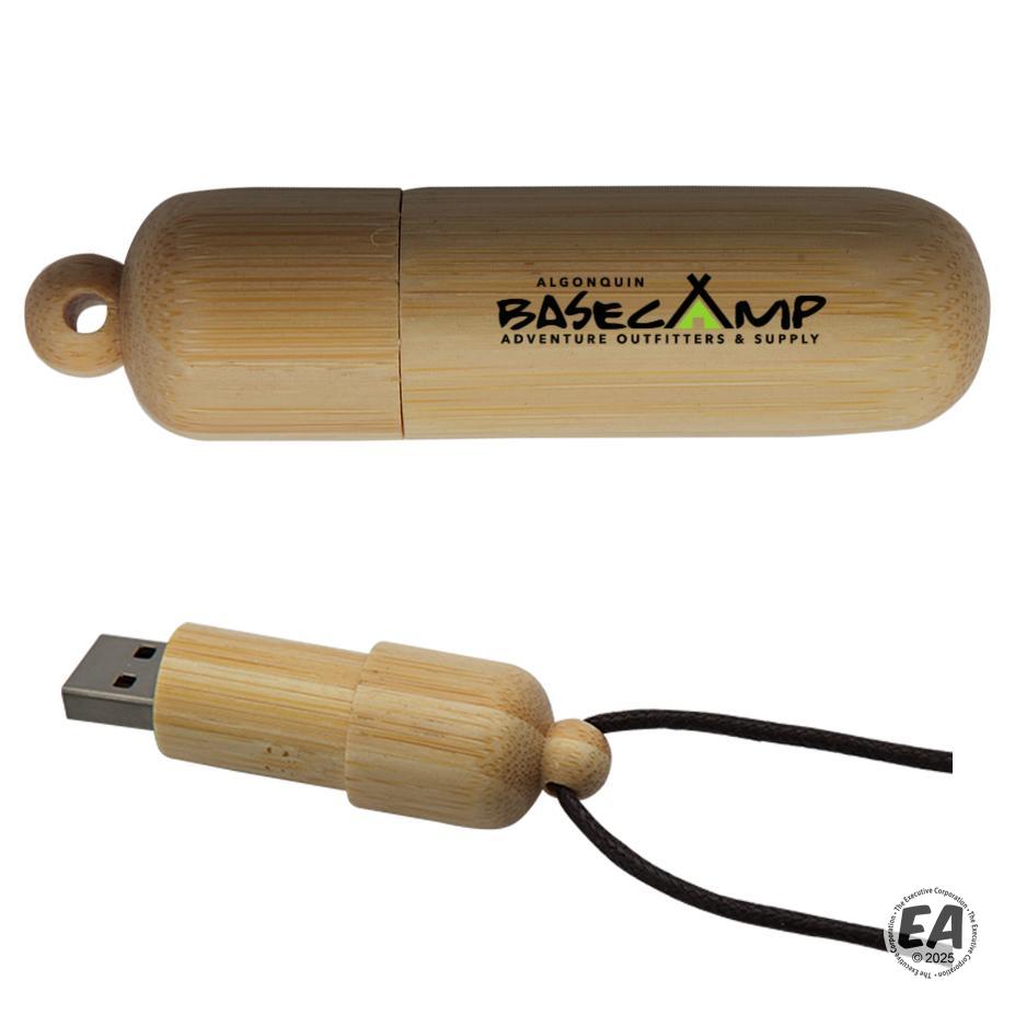 Customized Atkinson Eco Bamboo Capsule USB Drive 1GB | Promotional ...
