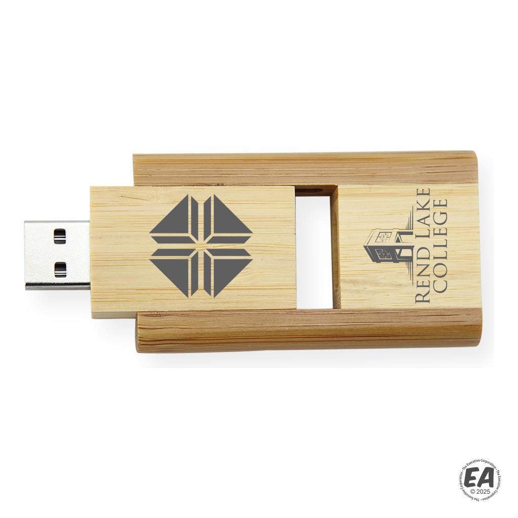 Customized Preston Bamboo Flip Up USB Drive 8GB | Custom Flash Drives ...