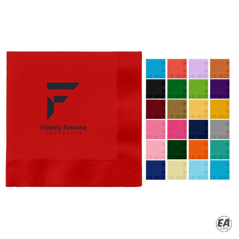 Promotional Colorware 2-Ply Colored Beverage Napkin 5x5 - Printed ...