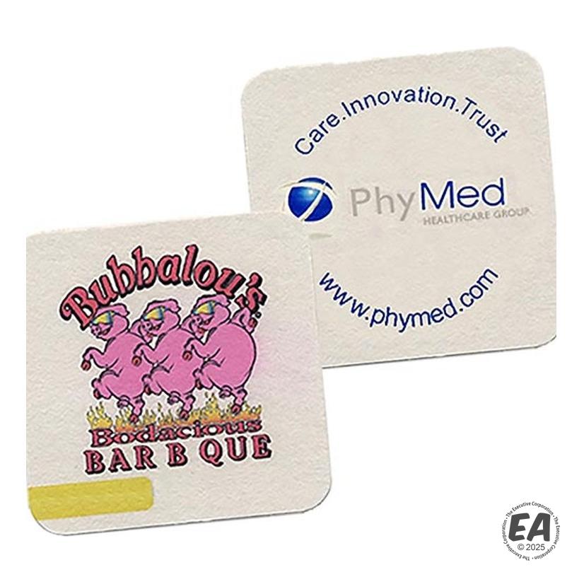 Branded Pulpboard 40 pt Coaster - 3.5 Square - Full Color | Customized ...